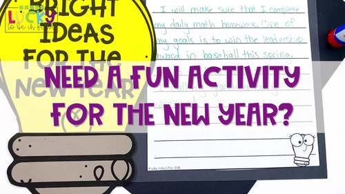 New Year Goal Setting Craft BRIGHT Ideas for a New Year | TPT