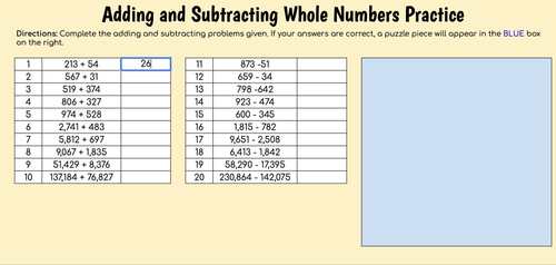 Digital! Back to School! Add & Subtract Numbers: 4th & 5th Grade ...