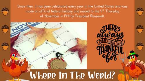 All About THANKSGIVING - Slideshow plus Research & Writing Pages Combo