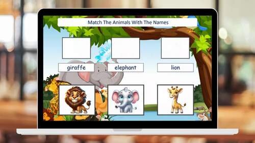 PowerPoint Games: Animals Matching Game For Kids| Self Directed Learning
