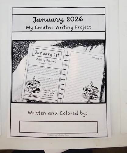 JANUARY 2026 Creative Writing Prompts, Language Arts by Hannah's ...