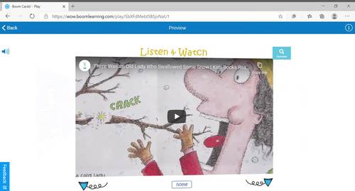 Cold Lady Who Swallowed Snow Book Buddy BOOM Cards by The Petite Speech ...