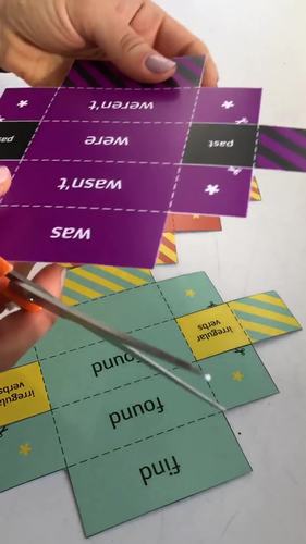Sentence Formation Cubes/ CUT and GLUE/ Set by EXTRA Educational Materials Lab