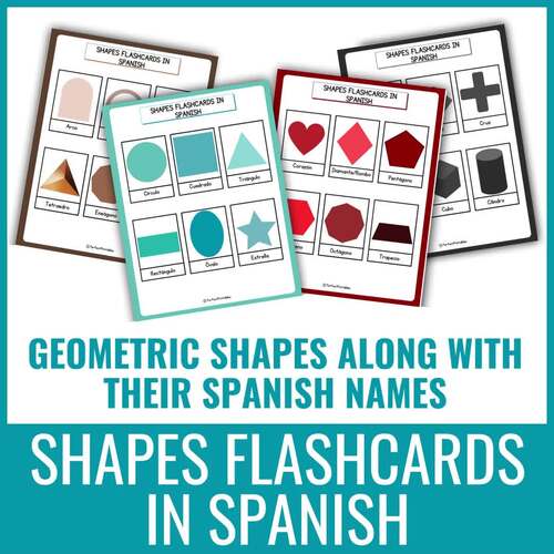 Shapes in Spanish Flashcards | Tarjetas de Formas en Español | TPT