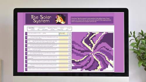 Solar System Self Checking Worksheet by JayZee | TPT