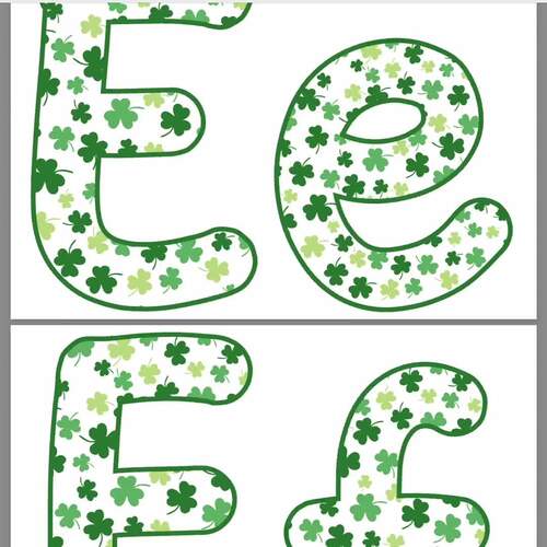 ST PATRICK'S DAY BULLETIN BOARD PRINTABLE LETTERS, NUMBERS & BUNTING
