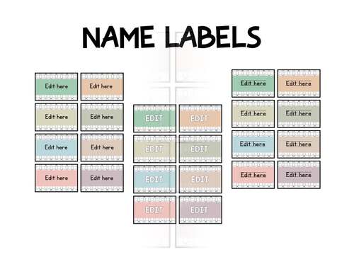 Printable Small Name Labels, Locker Labels, Mailbox labels, Bin Tags ...