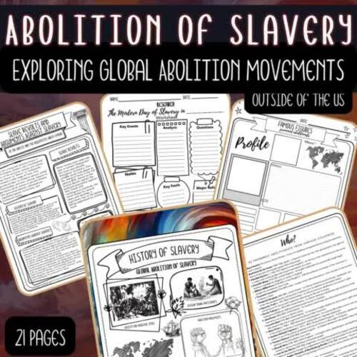 Global Abolition of Slavery Movements: Readings, Worksheets, Projects