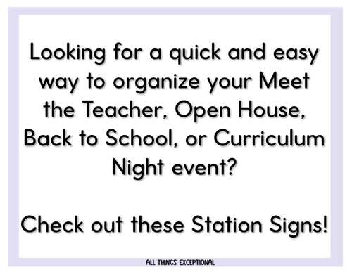 Colorful Hearts Meet the Teacher Open House Station Signs | Editable