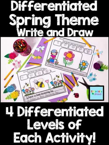 Spring Sentence Writing and Directed Drawing Differentiated No-Prep ...