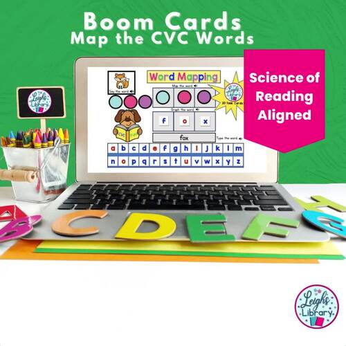 Boom Cards™ Mapping Short Vowel CVC Words | Science of Reading Aligned