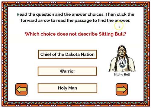 Famous Native Americans Scavenger Hunt BOOM Cards by CarolJ Creations