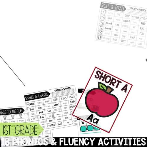 Short A CVC Worksheets and Activities for 1st Grade Phonics or Spelling ...