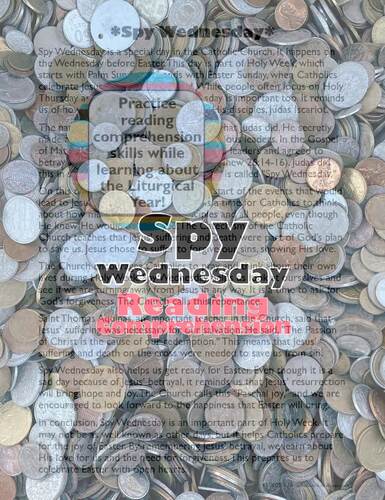 Spy Wednesday Reading Comprehension Passage | Holy Wednesday Lent ...