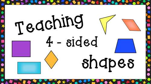 Shapes 4 sided digital PowerPoint Lesson and Boom Card Activity | Geometry