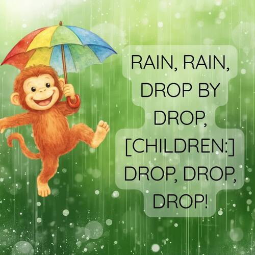 Rainy Day Garden Activity | Preschool Weather Lesson | Umbrella Game