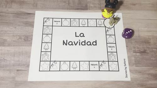 Elementary Spanish Board Game--La Navidad--for Kindergarten & 1st Grade