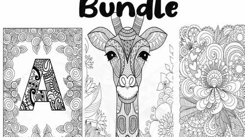 Zen Tangle Doodling Mandala Coloring Books Bundle For Adult Mindfulness ...