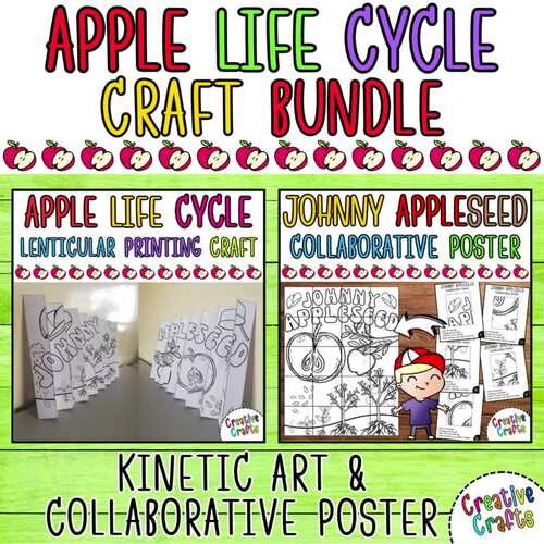 Apple Life Cycle & Johnny Appleseed Collaborative Coloring Pages ...