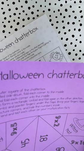Halloween Times table fluency / October Math Centers / 3rd Grade 4th Grade