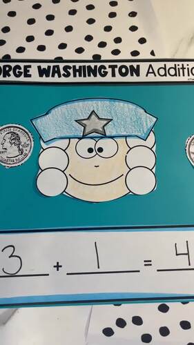 Presidents Day Addition Math Craft George Washington | TPT