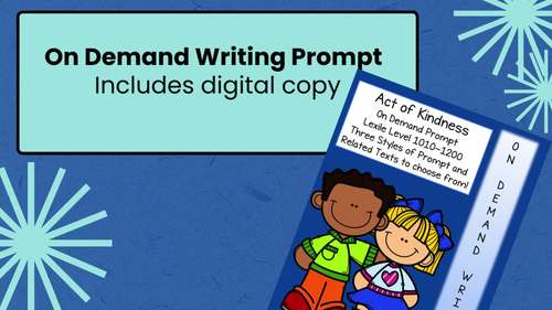 On-Demand Writing Prompt - Acts of Kindness (full version) by Anntastic ...