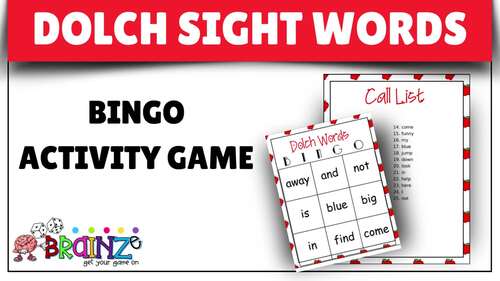 Sight Words Bingo (Dolch Word Set) Bingo | Kindergarten & 1st Grade by ...