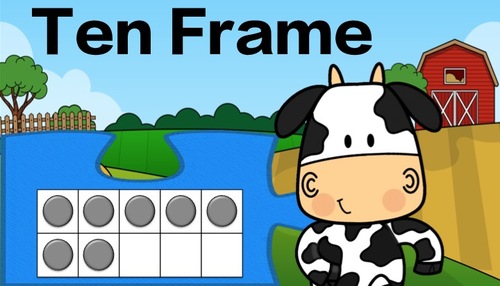 Ten Frame Subitizing: At the Farm: Math Brain Break by Move and Groove Math