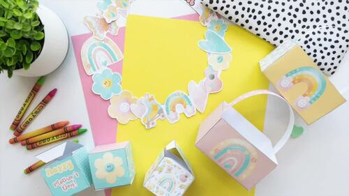 {Dollar Deal} Retro Groovy Mother's Day Gift Crafts Templates | TPT
