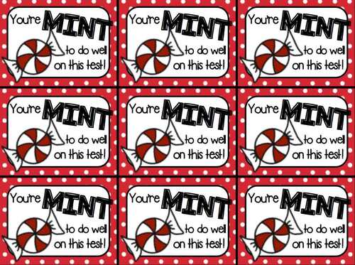 Testing Week Encouragement Notes & Treat Tags | Student Motivation ...