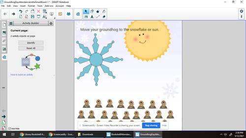 Groundhog Day Attendance on the Smart Board™ by Little Library of Learning