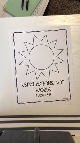 Loving with Actions, Not Words 1 John 3:18 Printable Activities (Print ...
