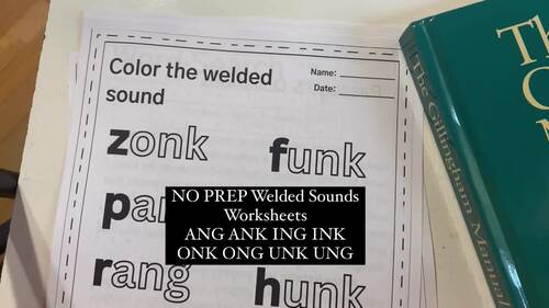 ANG ING ONG ANK INK ONK Welds Differentiated Phonics Worksheets and Passage