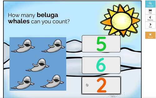 Counting polar animals - BOOM CARDS by The kinder teacher | TPT