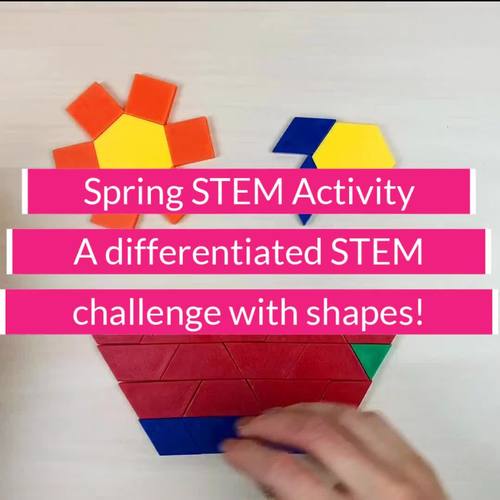 Spring STEM Challenge Shapes by Miss Tech Queen STEM | TPT