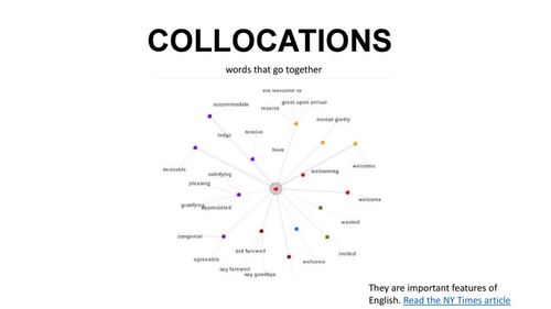 Collocations + Exercises. Presentation. Chunks. ESL. EFL Instruction ...