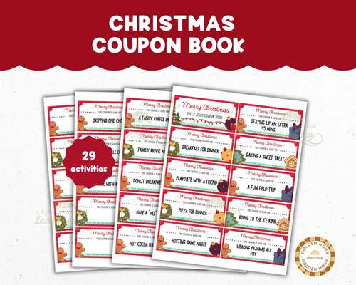 Christmas Coupon Book | Holiday Coupon Book for Kids | Printable ...