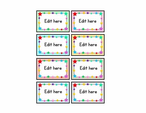 Bright Stars Student Name Labels, Stars Classroom Labels, Printable ...