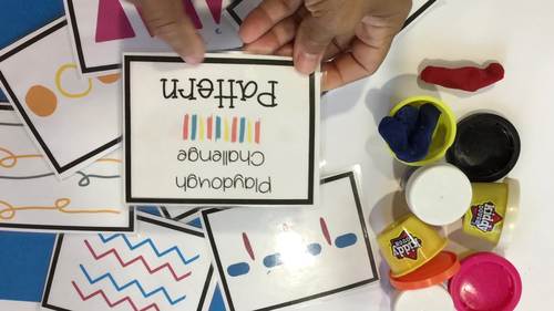 Playdough Challenge Card Set – Build Fine Motor Skills and Pattern Making