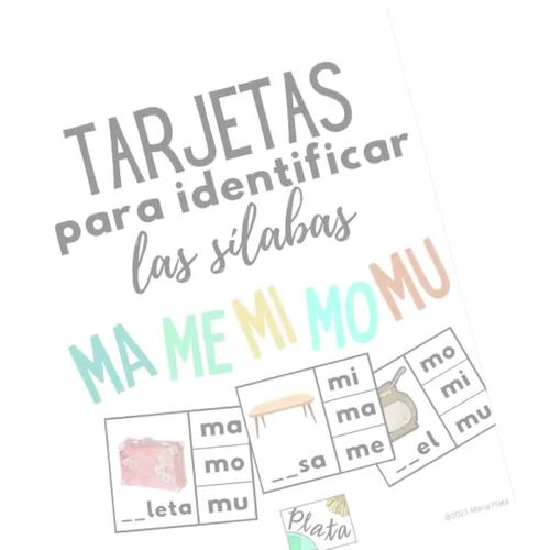 Spanish reading centers- Centros de lectura silabas ma, me, mi, mo, mu ...