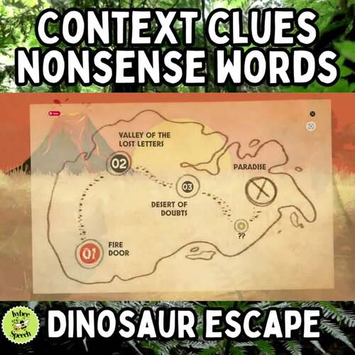 Context Clues Nonsense Words Dinosaurs Digital Escape Room by Ivybee Speech