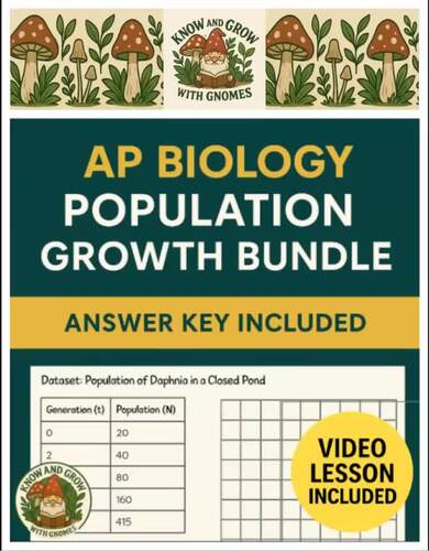 AP Biology Population Growth Bundle | SAVE 20%! by Know and Grow with ...