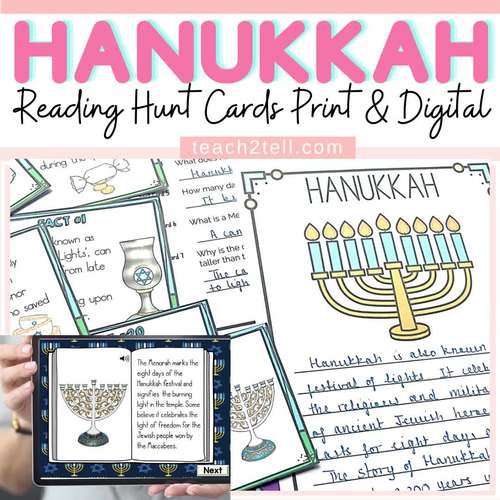 Hanukkah Reading Comprehension Activities Print and Digital by Teach2Tell