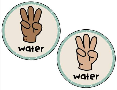 Retro Boho Daisy Themed Hand Signal Signs Calming Classroom Decor