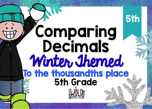 Winter Comparing Decimals Boom Cards- to the Thousandths Place | TPT
