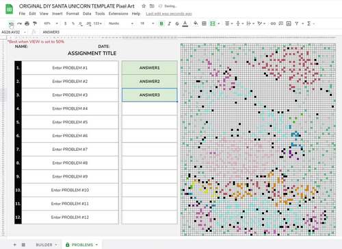 ANY SUBJECT DIY Digital Pixel Art Template EDITABLE | Christmas Winter ...