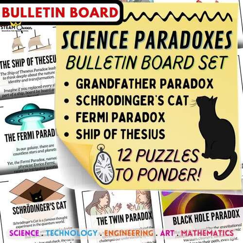 Science Paradoxes Bulletin Board Set: Unique Classroom Decor Black ...