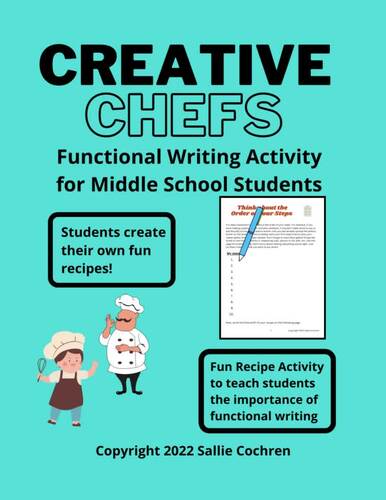 Creative Chefs Functional Writing Recipe Activity for Middle School ...
