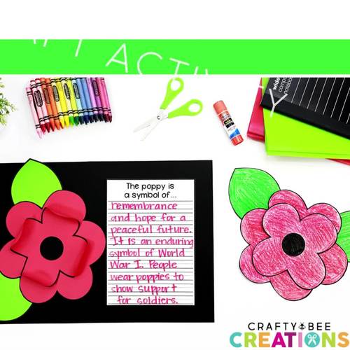 Memorial Day Craft Poppy Craft Remembrance Day Craft Anzac Day Veterans Day