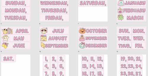 Pink Flip Calendar by Magical Kinders Corner | TPT